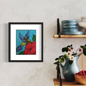 Hummingbird Bead Mosaic Art Kit + Video Tutorial, Beginner Friendly - Etsy