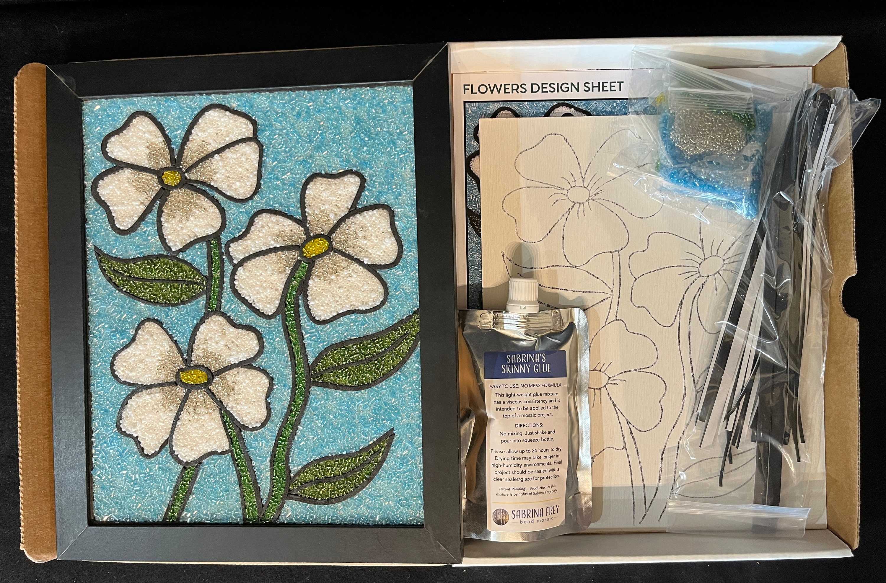 Flower Bead Mosaic Art Kit + Video Tutorial, Beginner Friendly - Etsy