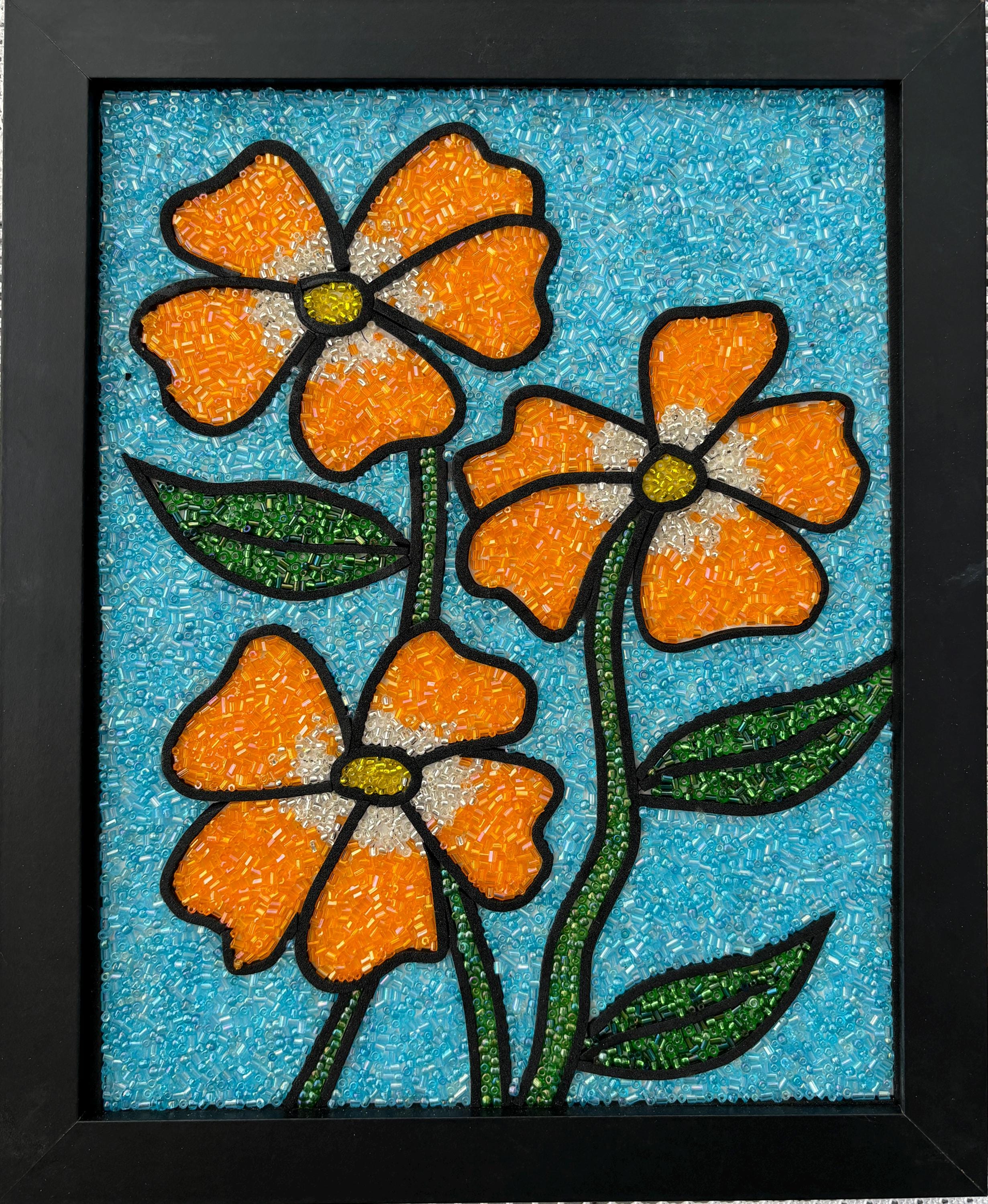 Flower Bead Mosaic Art Kit + Video Tutorial, Beginner Friendly - Etsy
