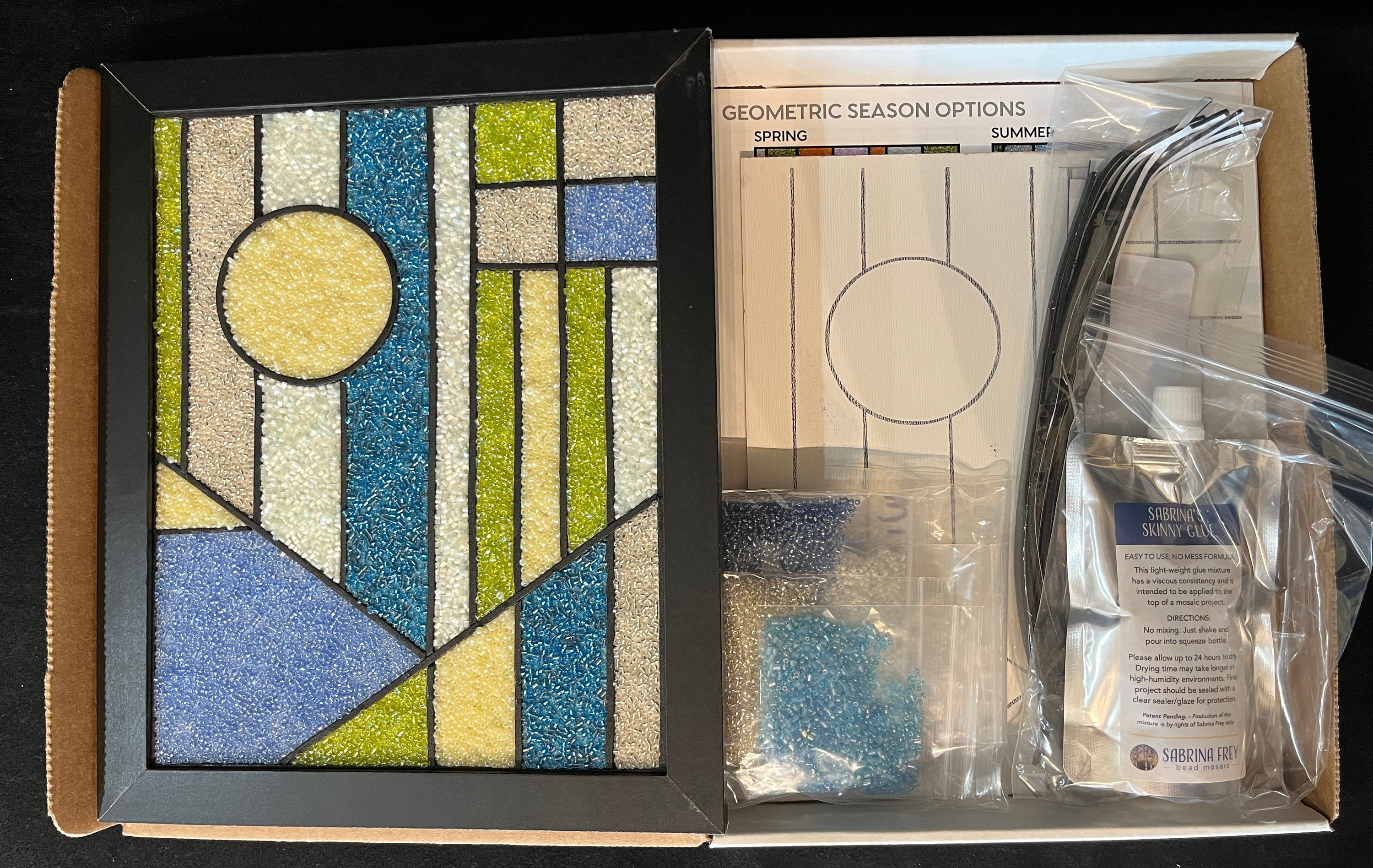 Geometric Bead Mosaic Kit Video Tutorial, Beginner Friendly - Etsy