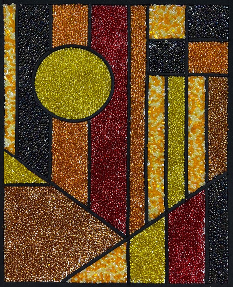 Geometric Bead Mosaic Kit Video Tutorial, Beginner Friendly - Etsy