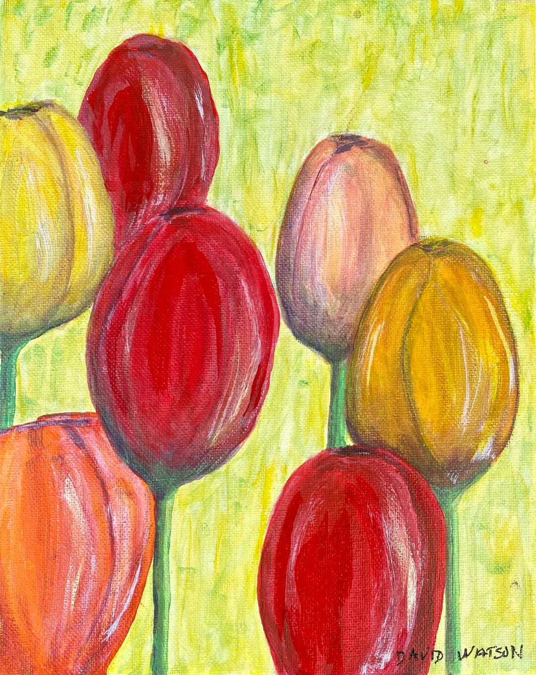 Original Tulip Acrylic Painting Holland MI - Etsy