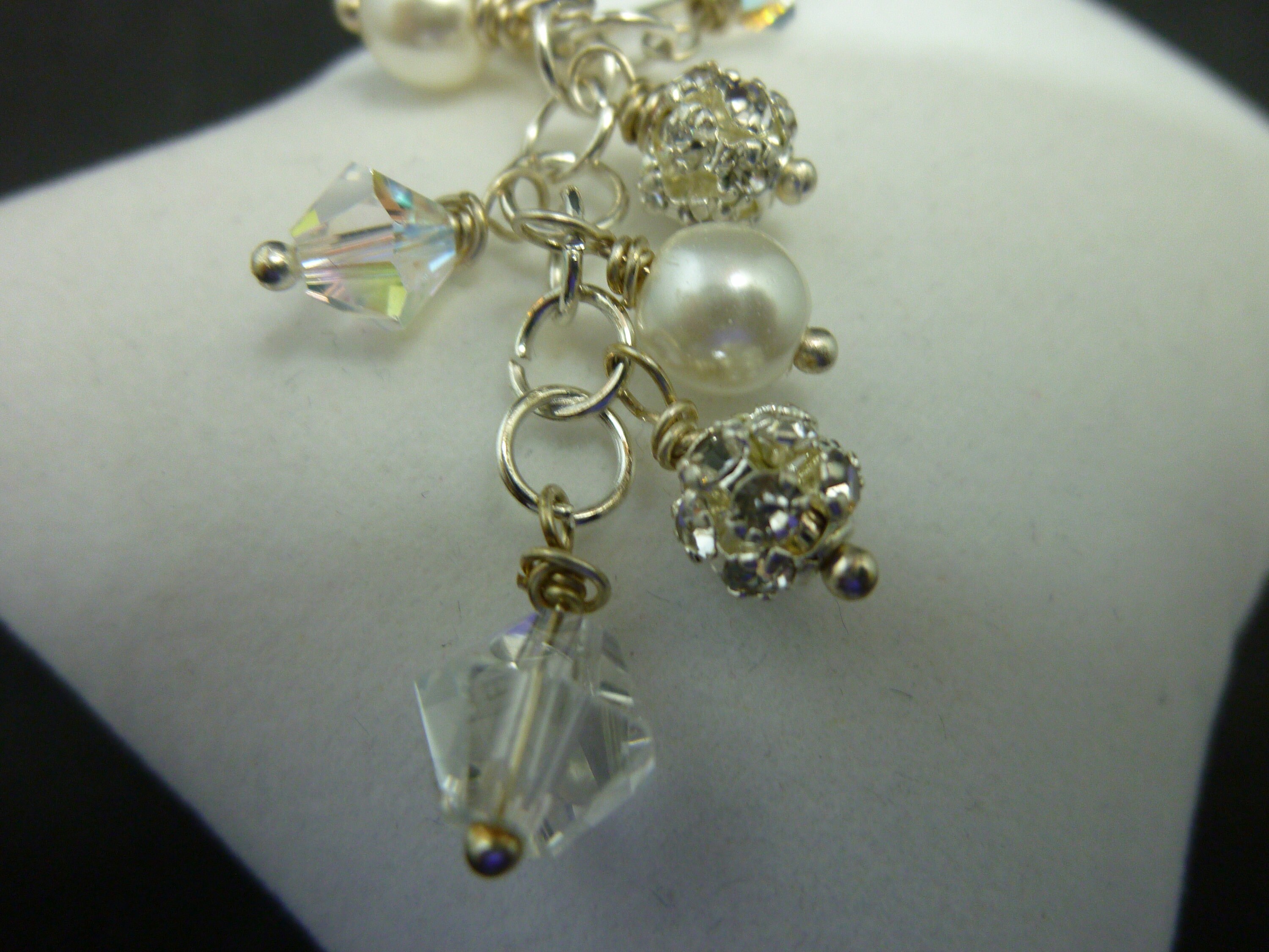 Elegant Crystal, Pearl & Rhinestone Cluster Wedding Earrings - Etsy