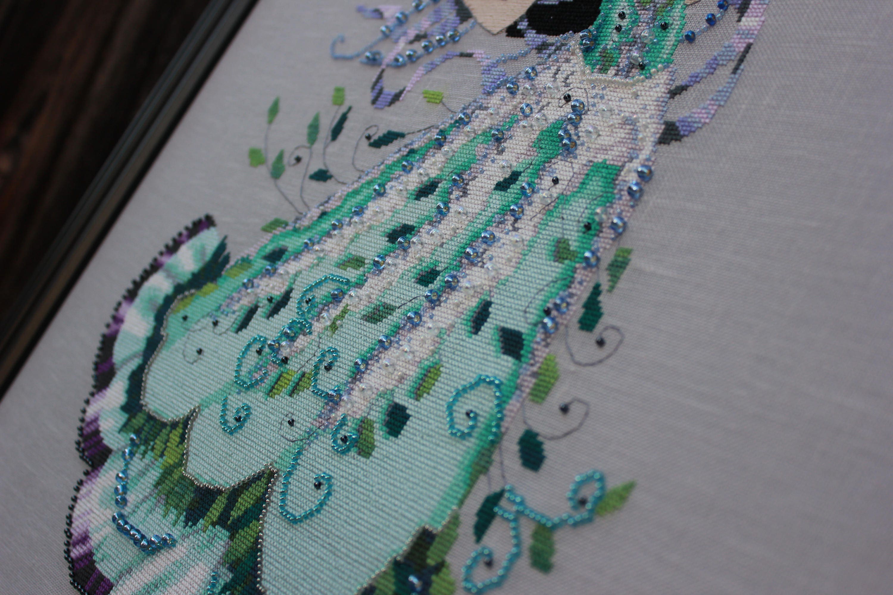 Biancabella Wall Art | Completed Cross Stitch | Mirabilia | Nora ...