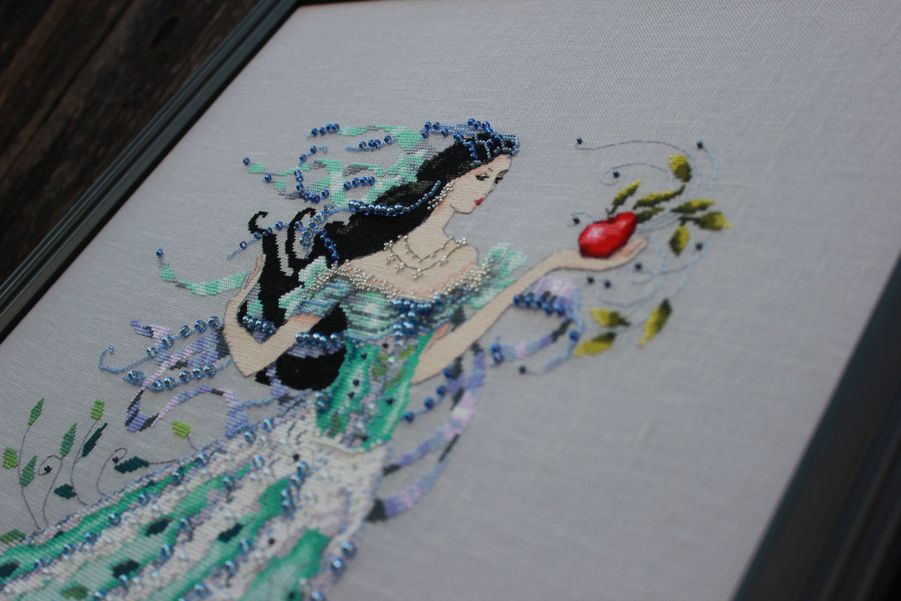 Biancabella Wall Art | Completed Cross Stitch | Mirabilia | Nora ...