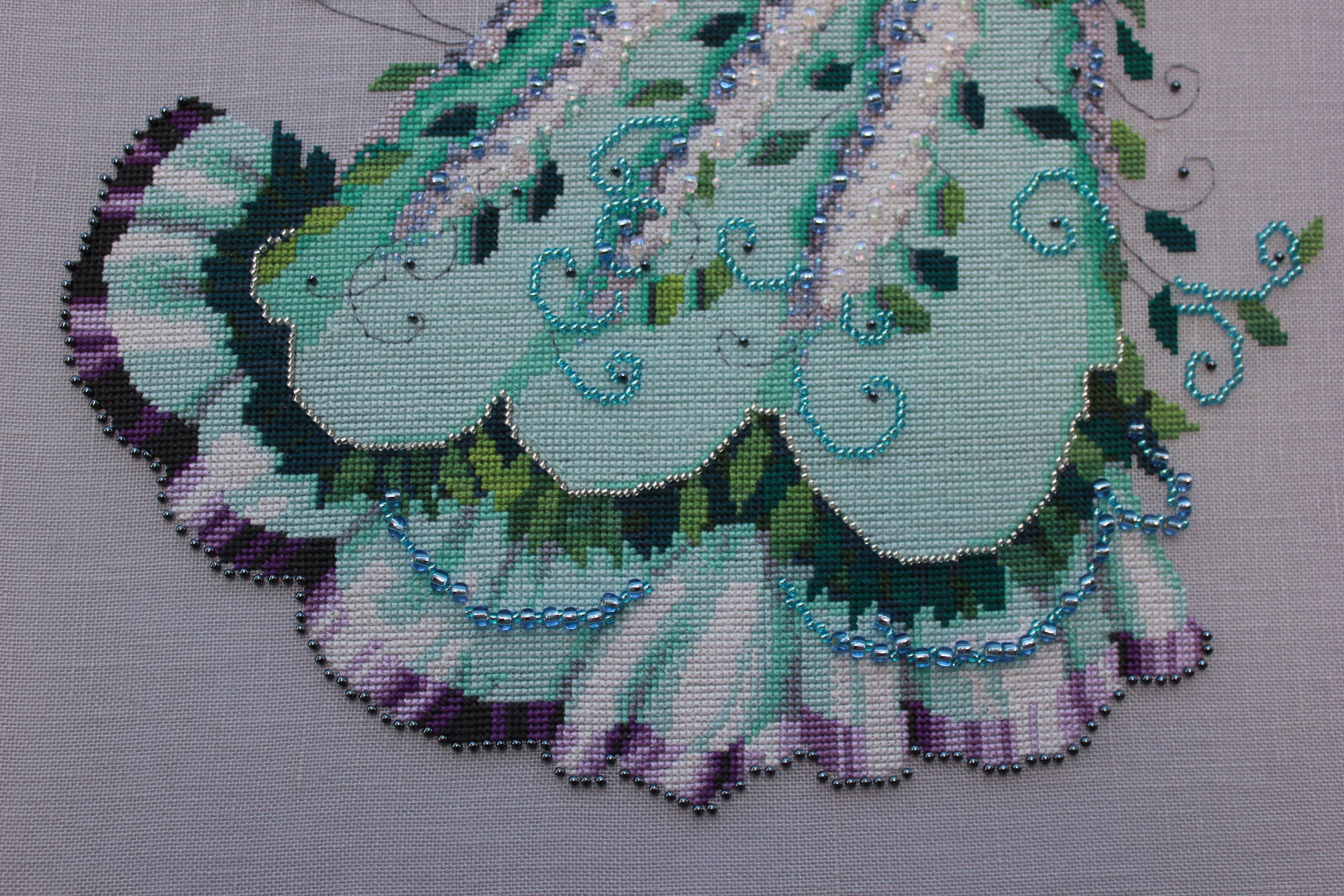 Biancabella Wall Art | Completed Cross Stitch | Mirabilia | Nora ...