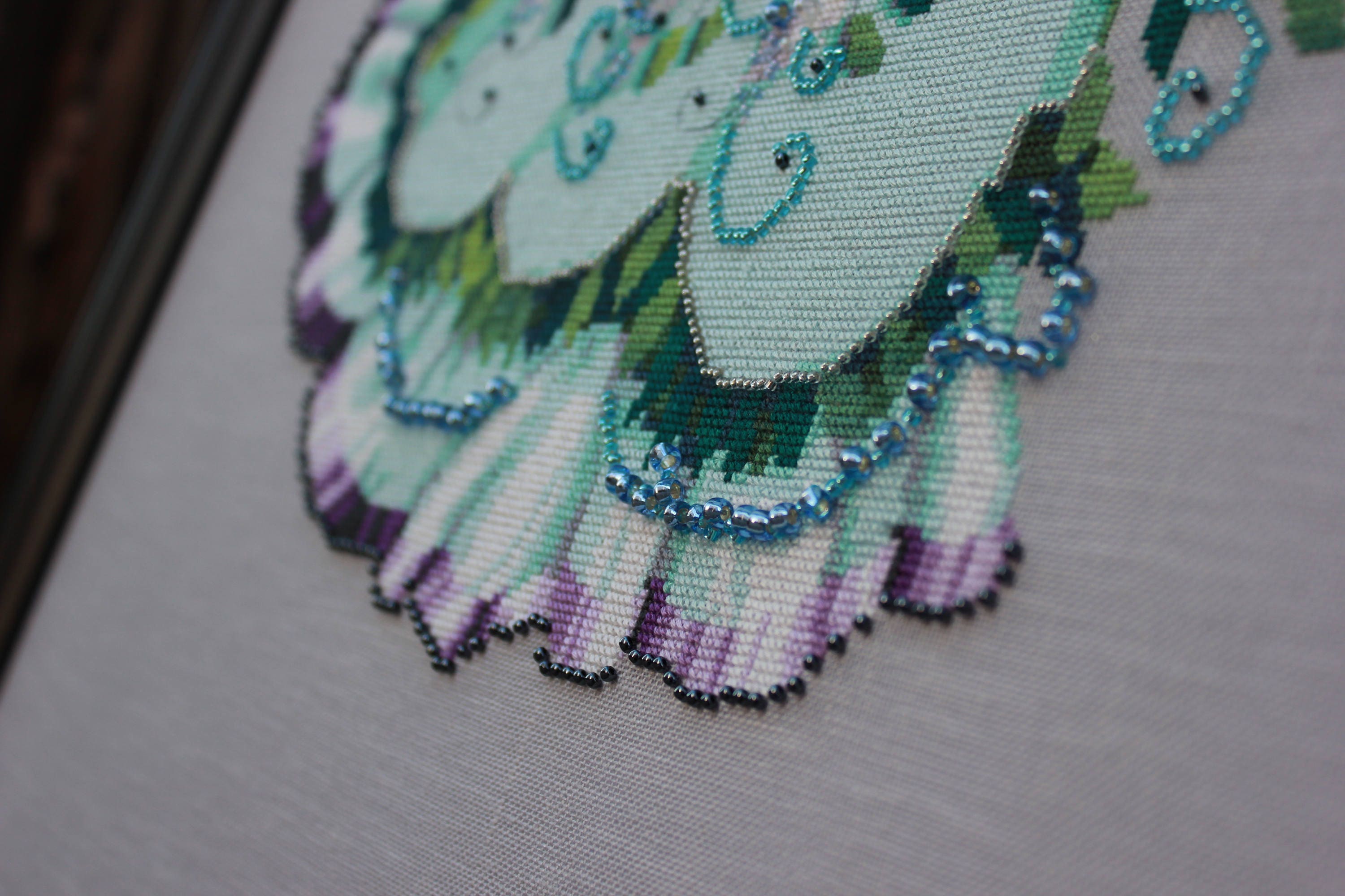 Biancabella Wall Art | Completed Cross Stitch | Mirabilia | Nora ...