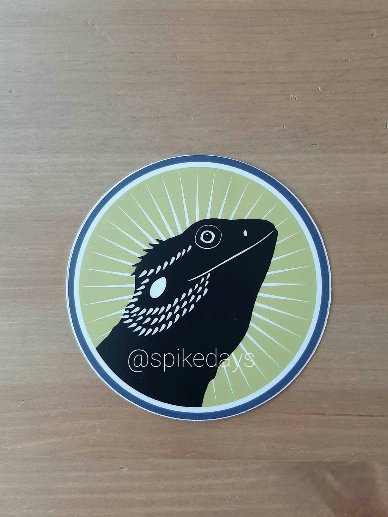 Bearded Dragon Sticker Bearded Dragon Art Lizard Sticker - Etsy
