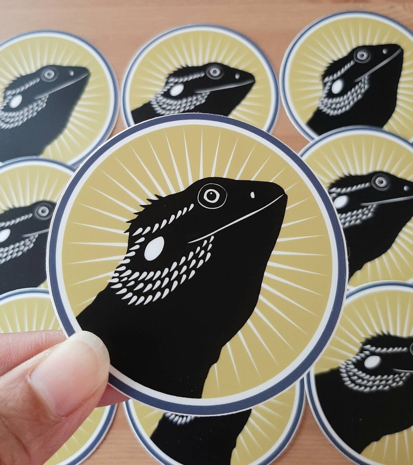 Bearded Dragon Sticker Bearded Dragon Art Lizard Sticker - Etsy