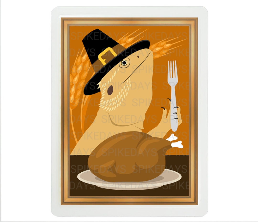 Bearded Dragon Thanksgiving Tank Decor - Pet Portrait - Thanksgiving ...