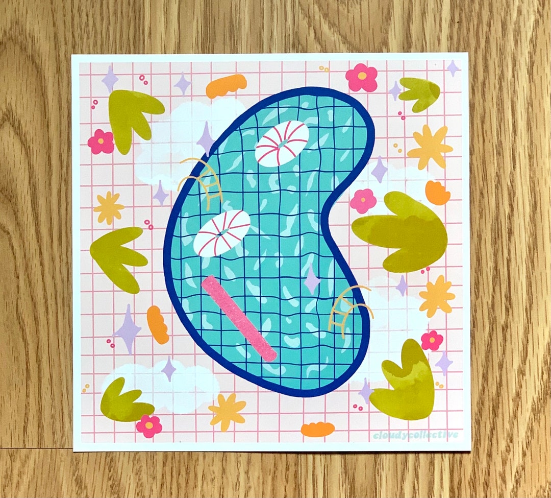 Kidney Bean Pool Wall Art Print - Etsy