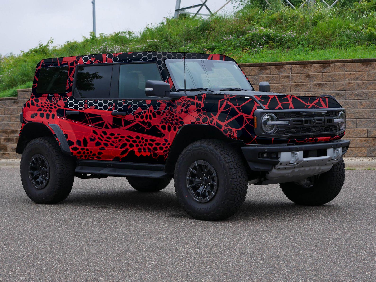 Red Black Race Car Livery Vehicle Wrap Design Background Vector Large ...