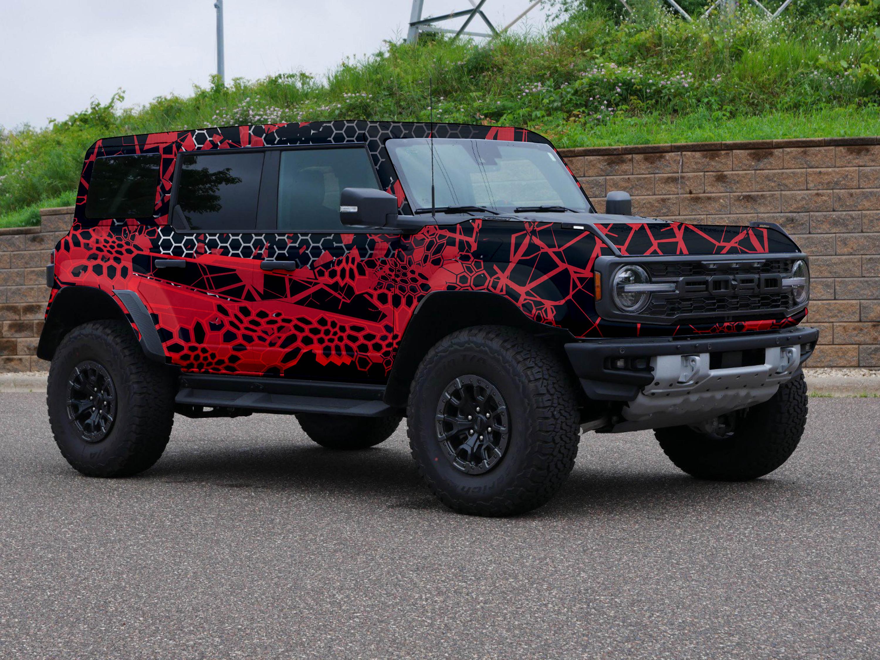 Red Black Race Car Livery Vehicle Wrap Design Background Vector Large ...