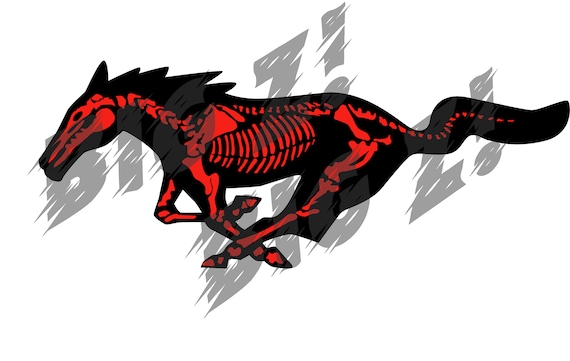 Ford Mustang Skeleton Horse Vector Cut File. CUT FILE ONLY - Etsy