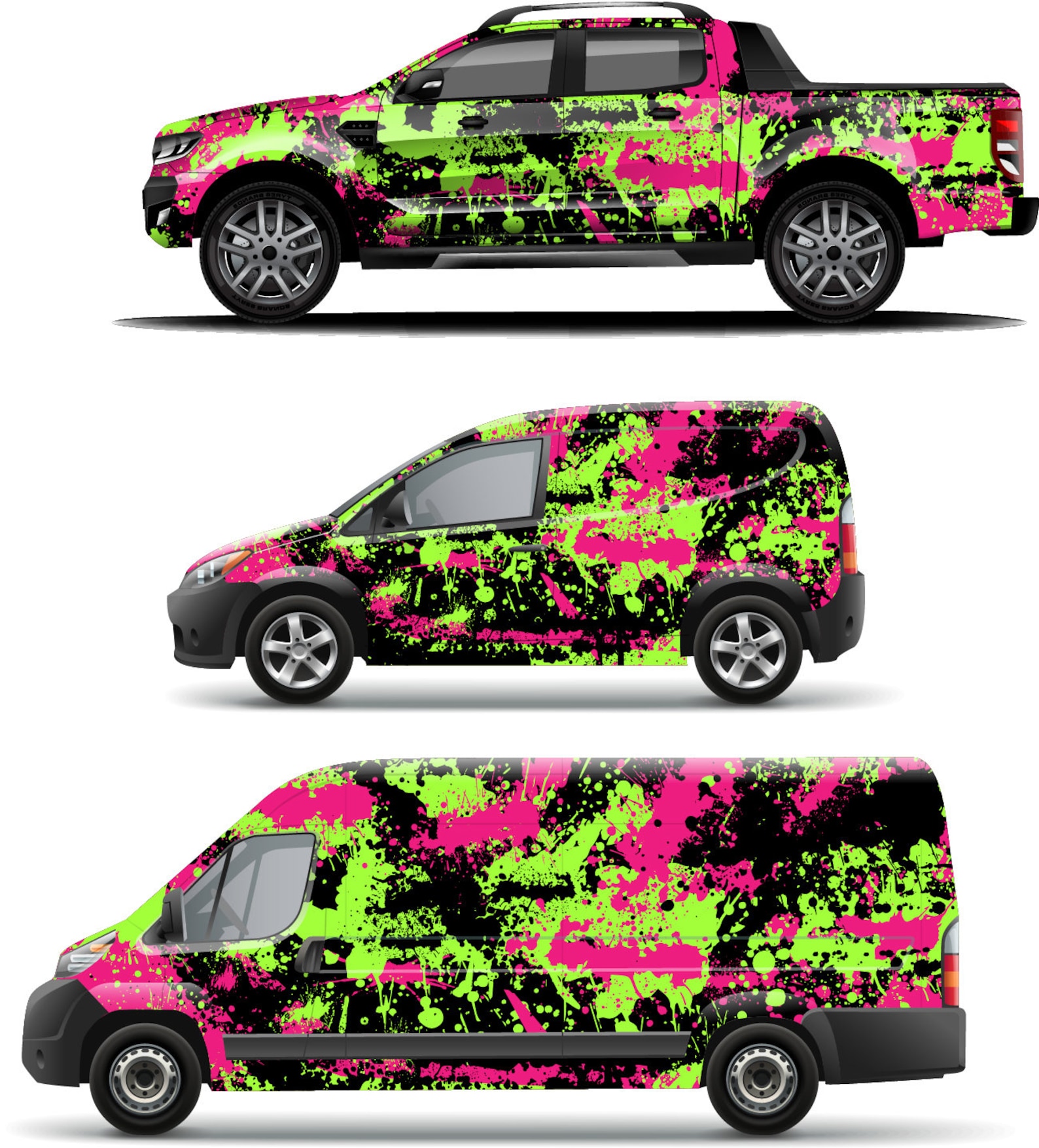 Paint Splatter Race Car Livery Vehicle Wrap Design Background Vector ...