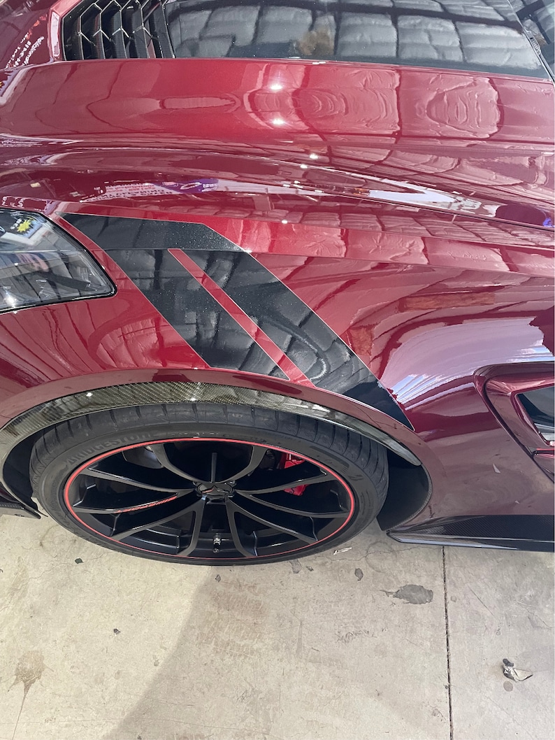 Corvette C5 C6 C7 C8 Asterisk Hash Mark Fender Stripe Two Types DIGITAL ...