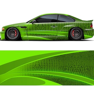 Green Scales, Race Car Livery Vehicle Wrap Design Background Vector ...