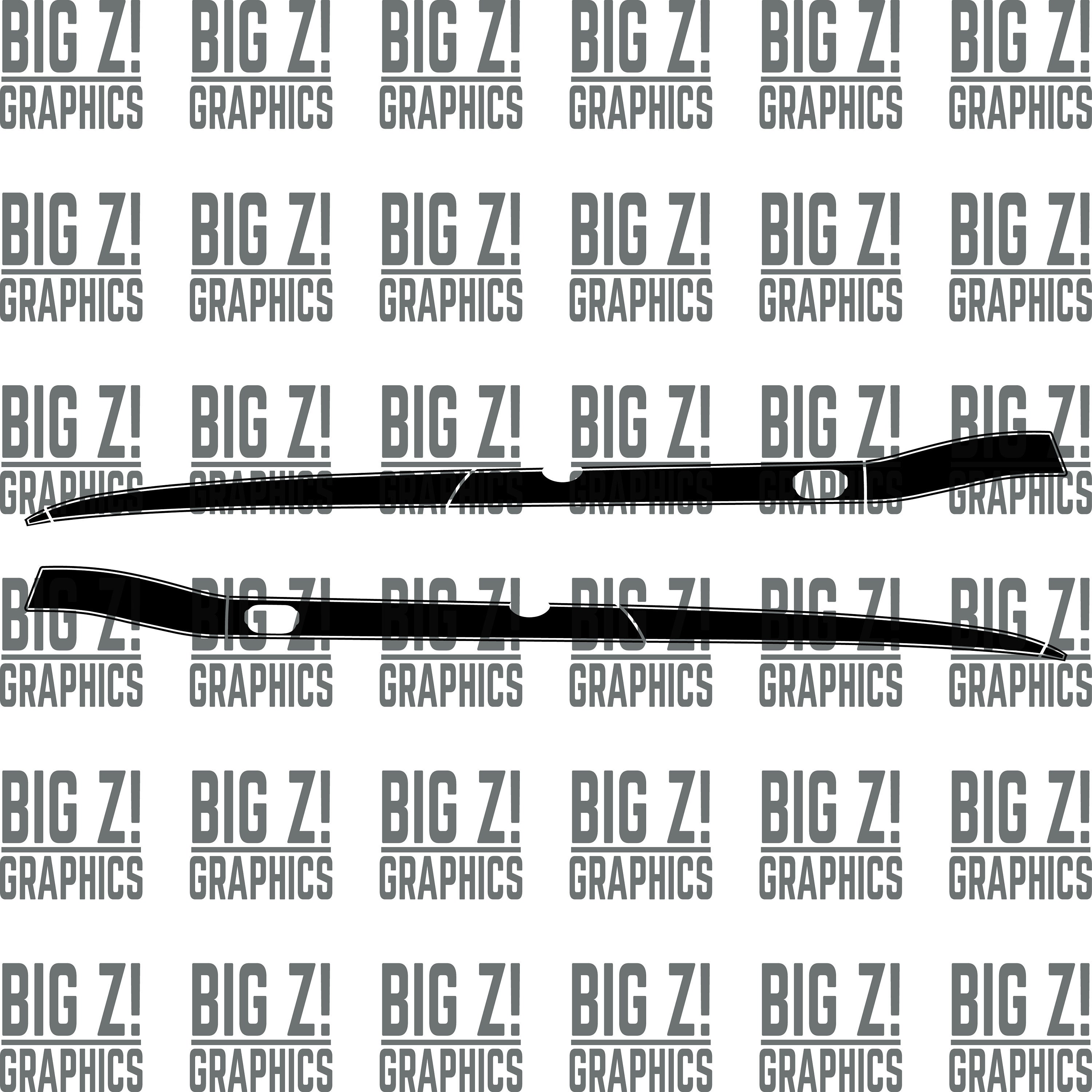 3/4 Side Racing Rally Stripes Vinyl Cut Template, Will Fit 2015 - 2023 ...