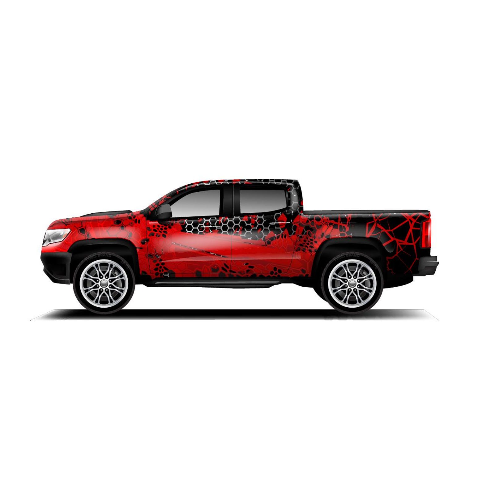 Red Race Car Livery Vehicle Wrap Design Background Vector Large Format ...