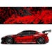 Red Race Car Livery Vehicle Wrap Design Background Vector Large Format ...