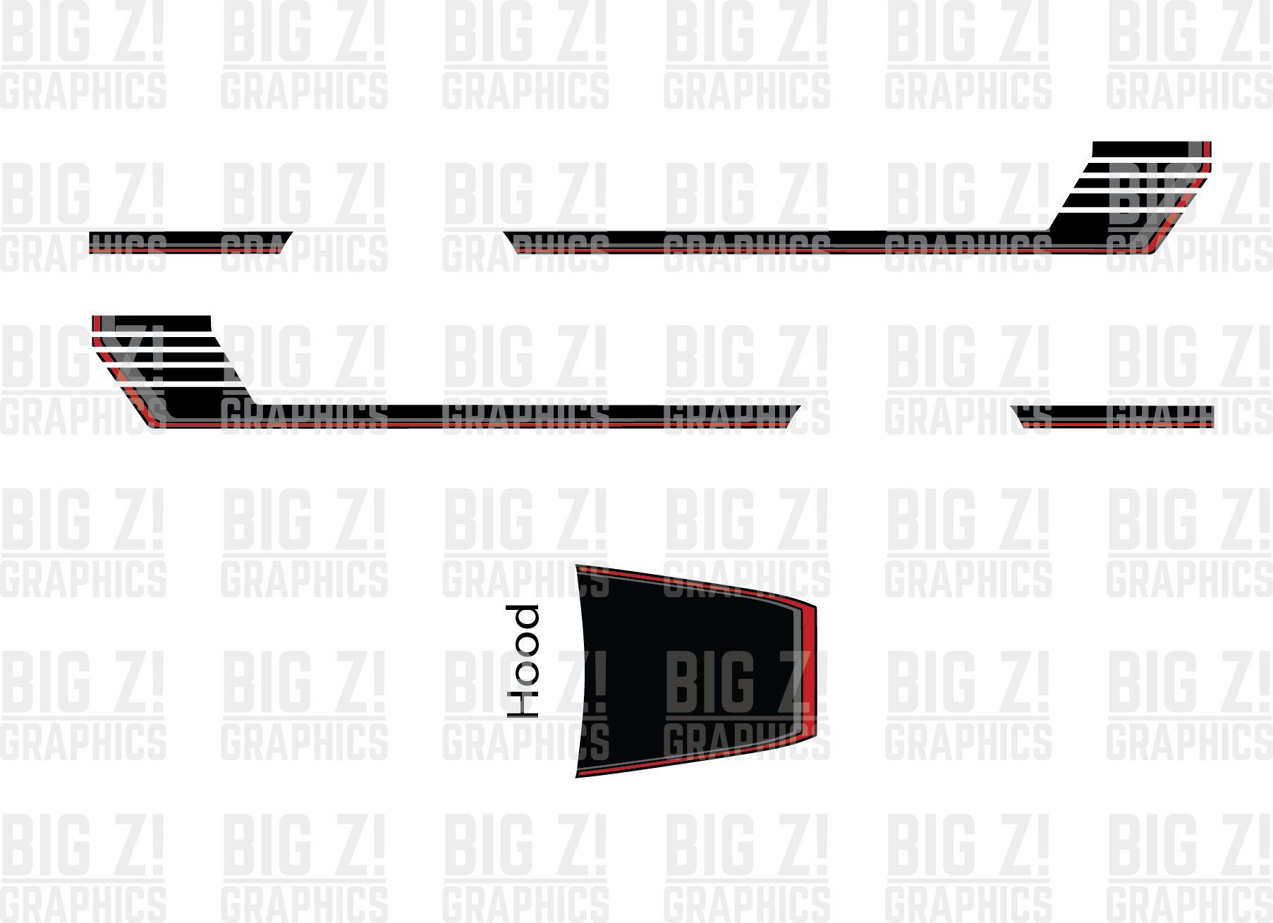 Three Color Hood and Stripe Template Will Fit 2015 - 2020 Ford F150 ...