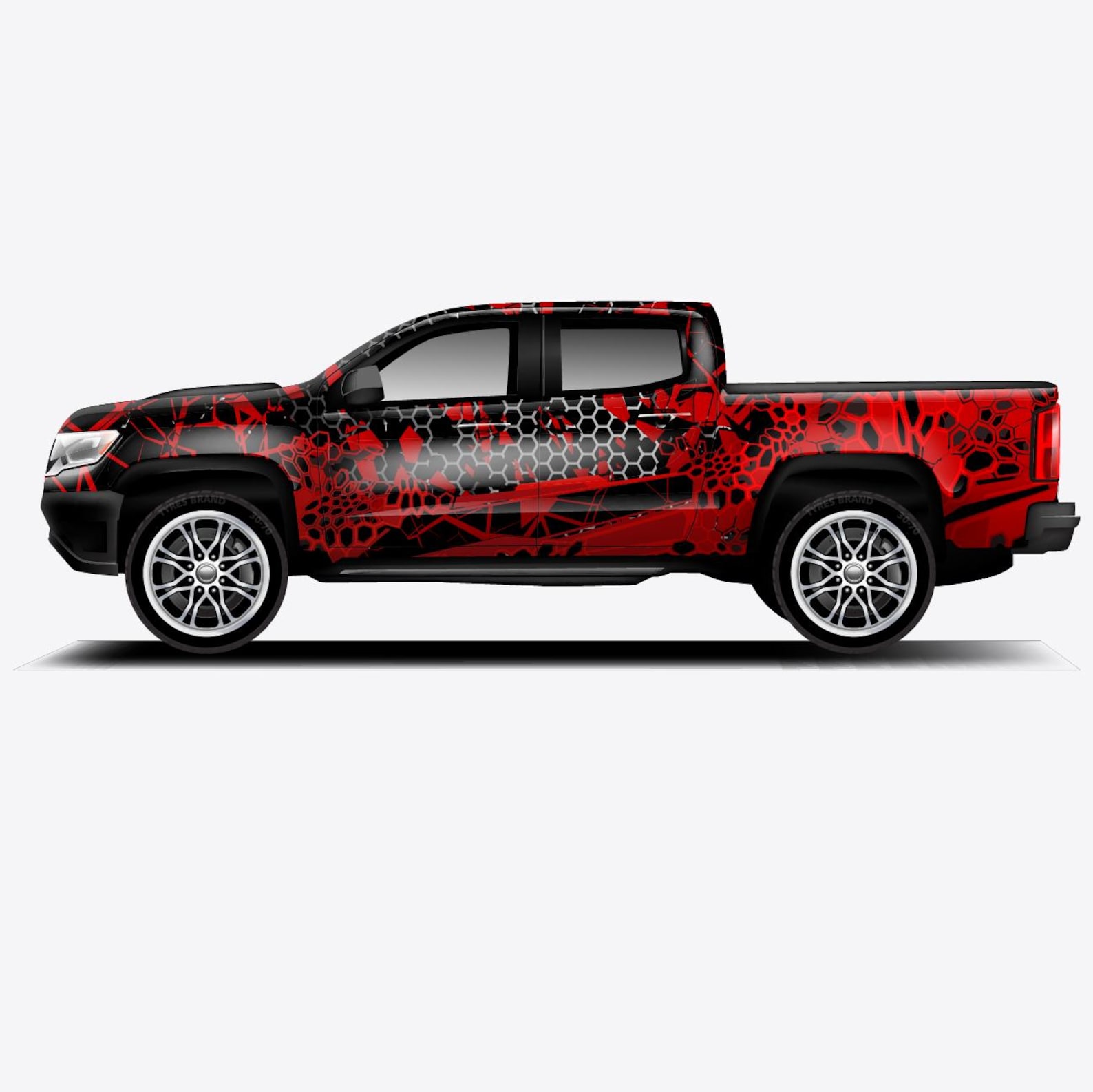 Red Black Race Car Livery Vehicle Wrap Design Background Vector Large ...