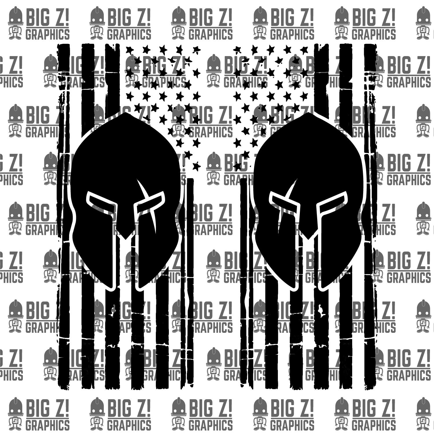 Distressed American Flag Gladiator Side Bed Template Sized for 2019 ...