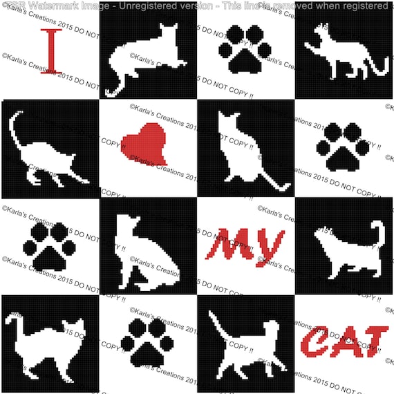 I Love My Cat Graph | Etsy