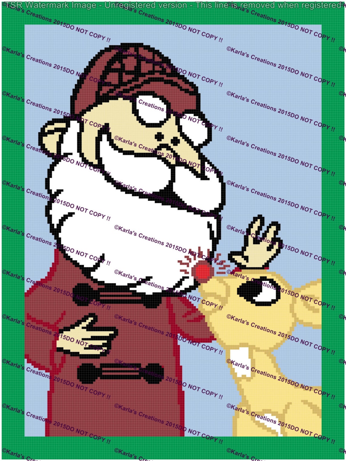 Rudolph and Santa Crochet Graph - Etsy