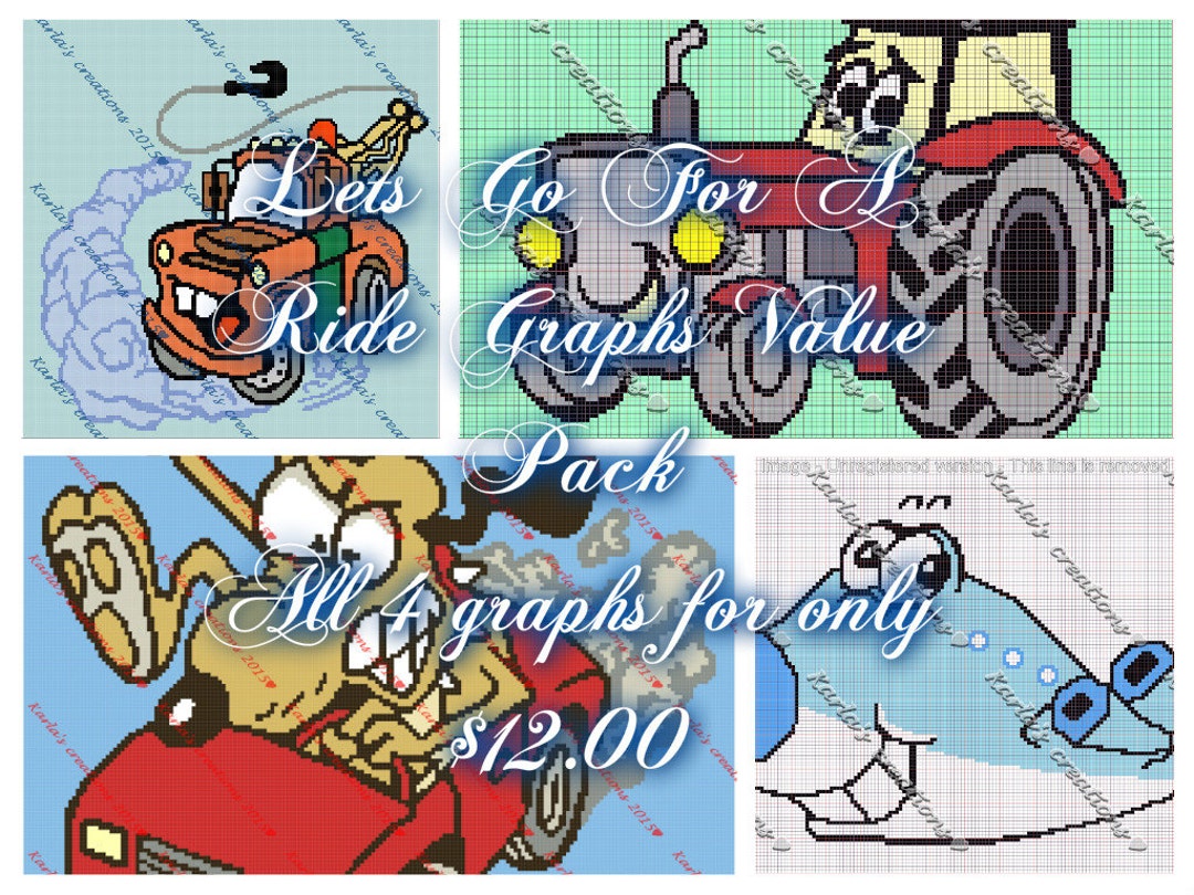 Lets Go for A Ride Graphs Value Pack - Etsy