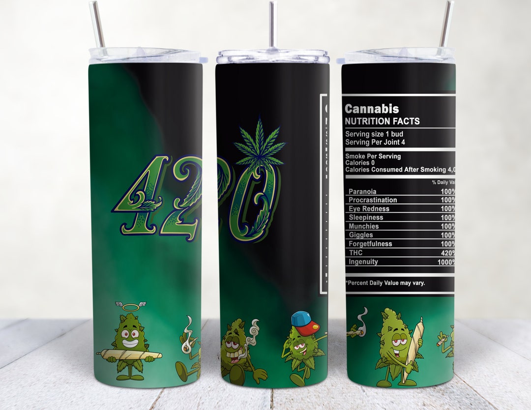 420 Cartoon Cannabis Characters Smokey 20oz or 30oz Tumbler - Etsy