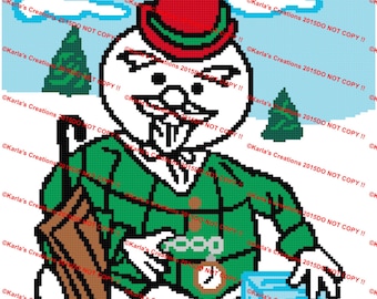 Crochet Snowman Blanket Crochet Blanket Crochet Christmas Crochet Graph ...