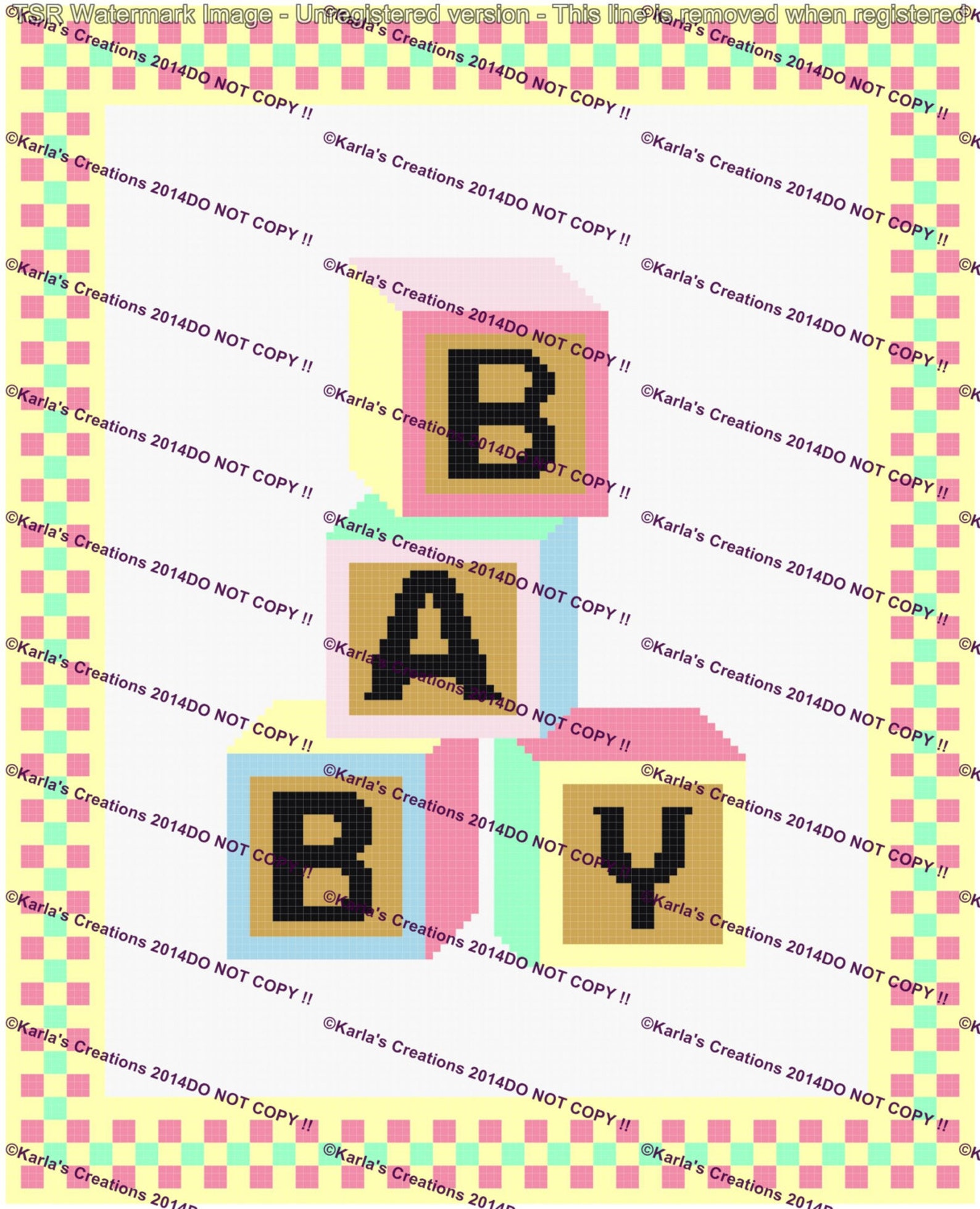 Baby Blocks Blanket Graph - Etsy