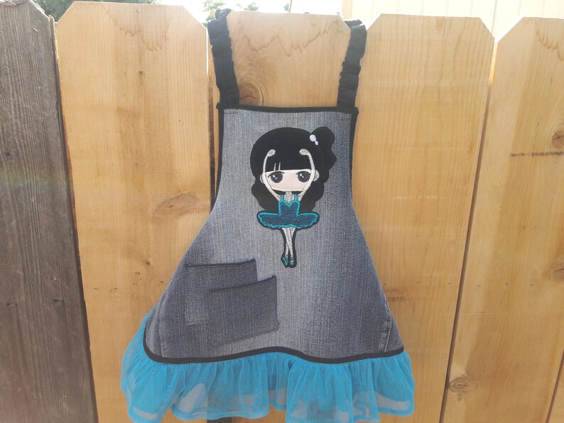 The Dancing Blue Ballerina Apron - Etsy