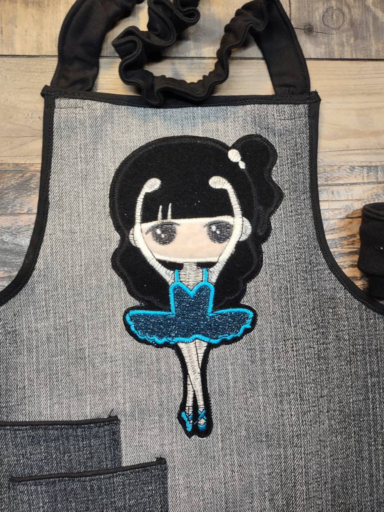 The Dancing Blue Ballerina Apron - Etsy