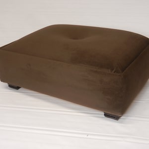 Large Tufted Suede Footstool - Available in 7 Colors - Etsy