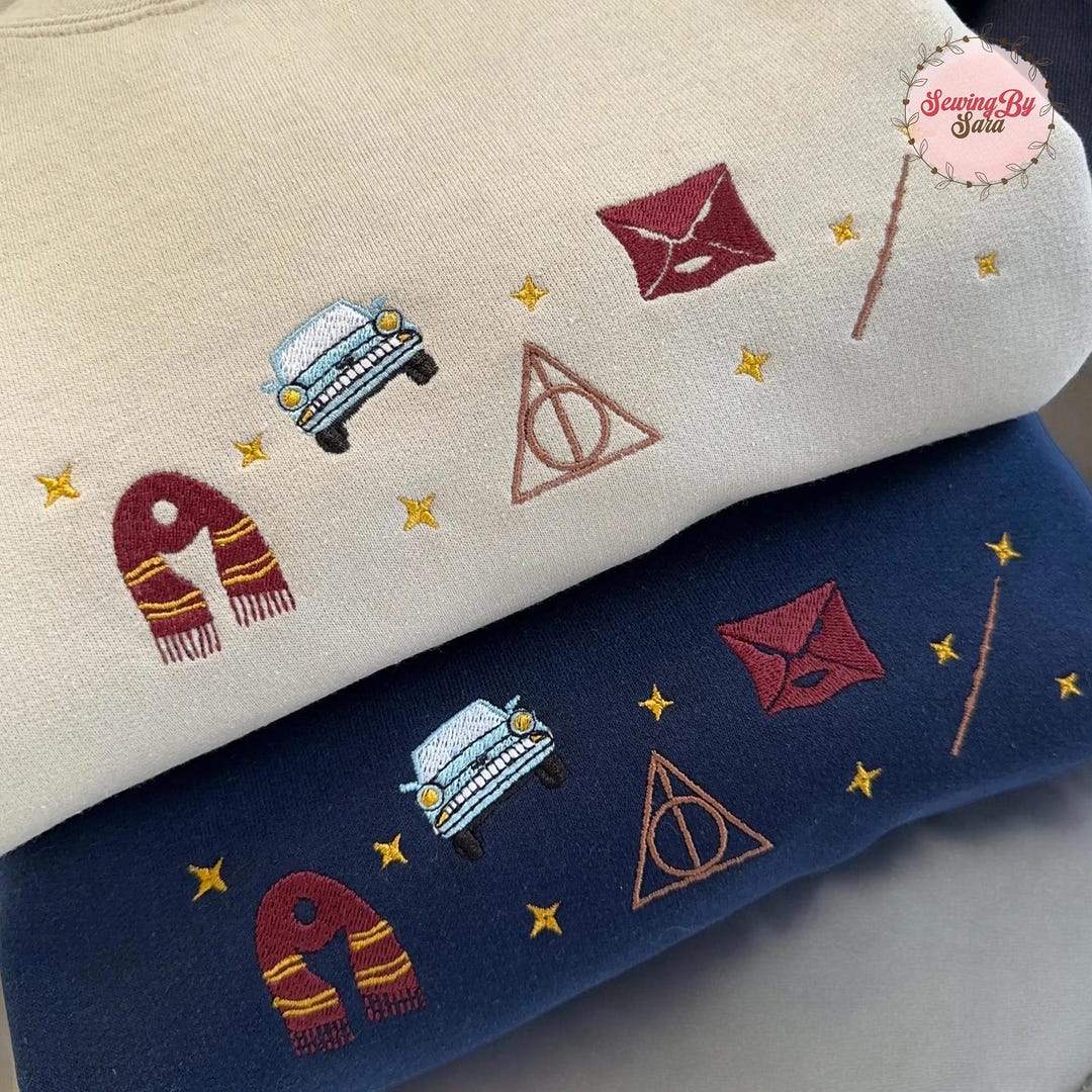 Embroidered Wizard Sweatshirt, Fantasy Magic Sweatshirt, School of ...