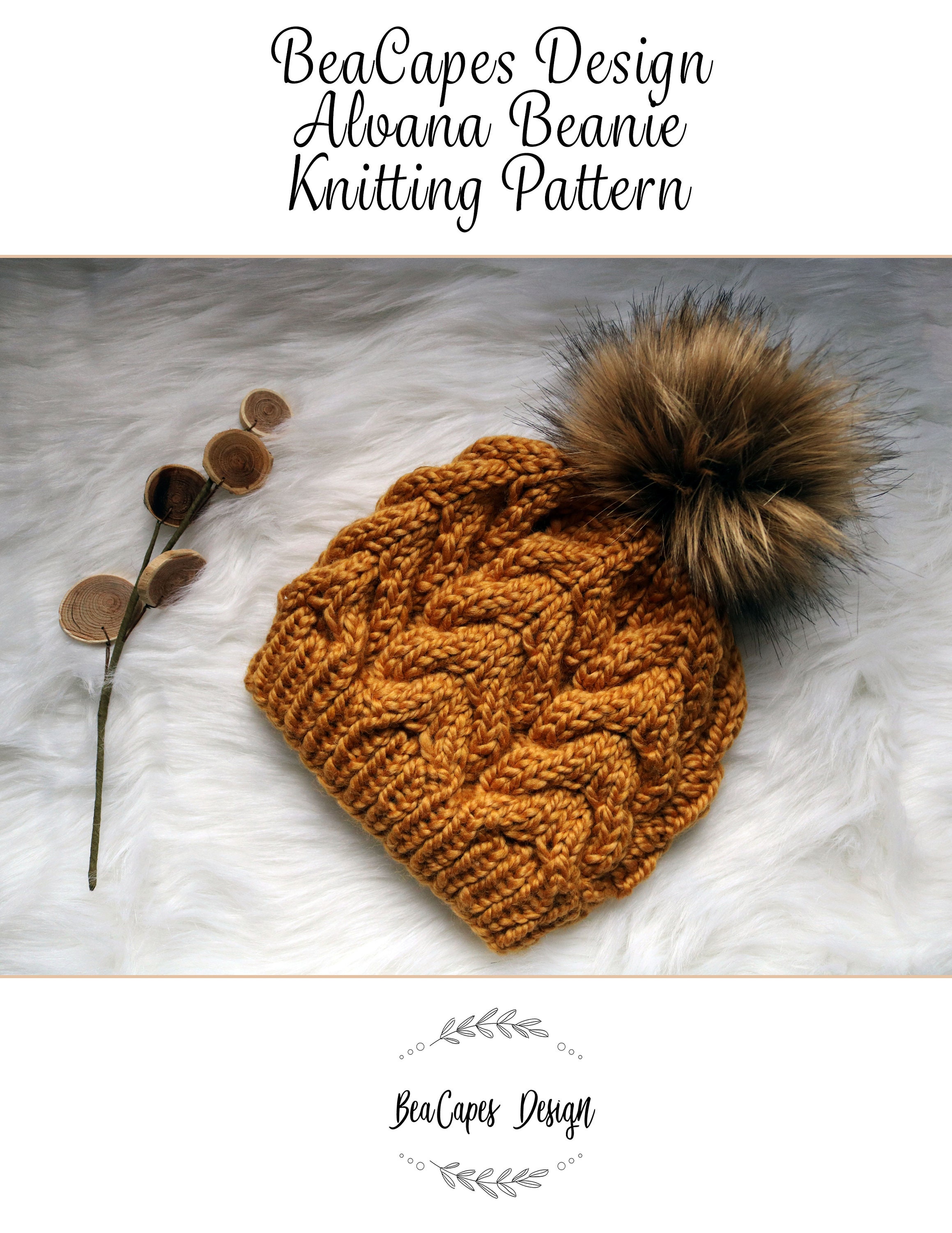 Patterns Kits & How To BeaCapes Design Comfy Cables Knitting Pattern ...