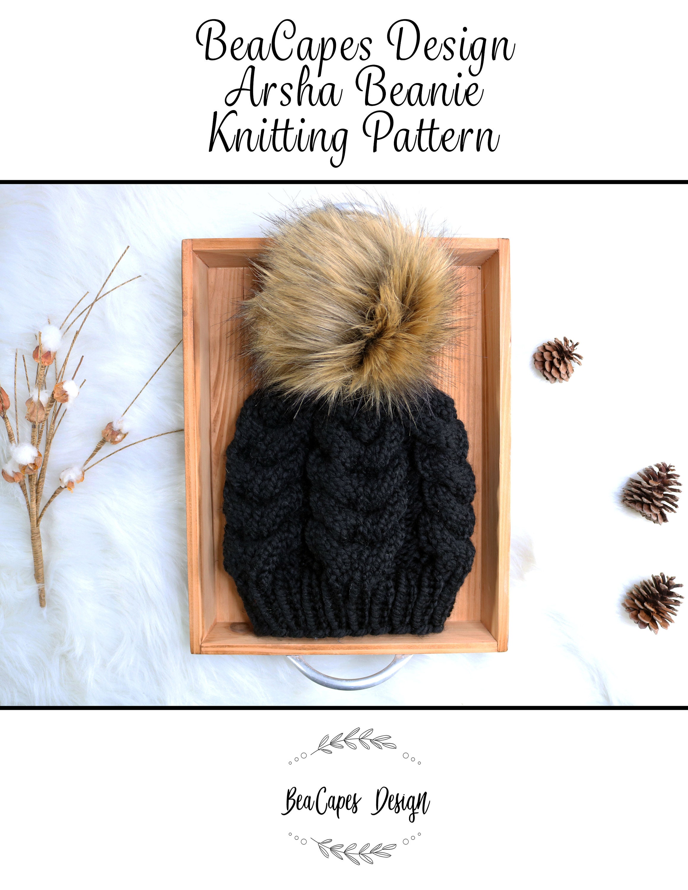 Patterns Kits & How To BeaCapes Design Comfy Cables Knitting Pattern ...