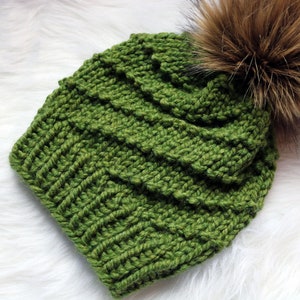 Beacapes Design Belva Beanie. Knitted Spiral Knit Beanie Hat With ...