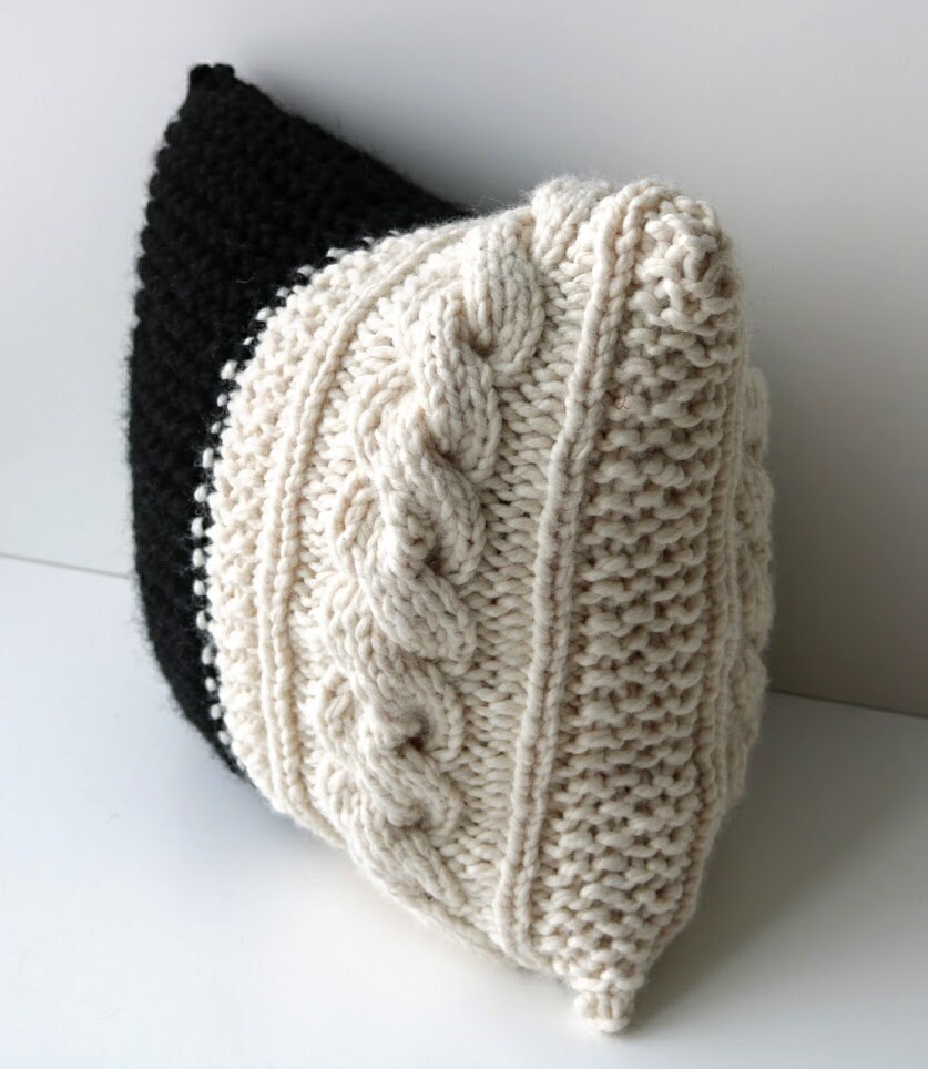 Cable Knit Decorative Throw Pillow in Textured Cable Pattern. - Etsy