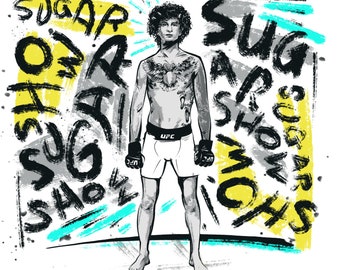 Suga Sean O'malley Celebration Poster UFC Wall Art | MMA | Flat Design ...