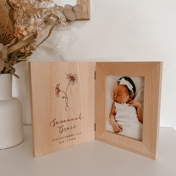 Personalised Baby Photo Frame Custom Newborn Keepsake - Etsy