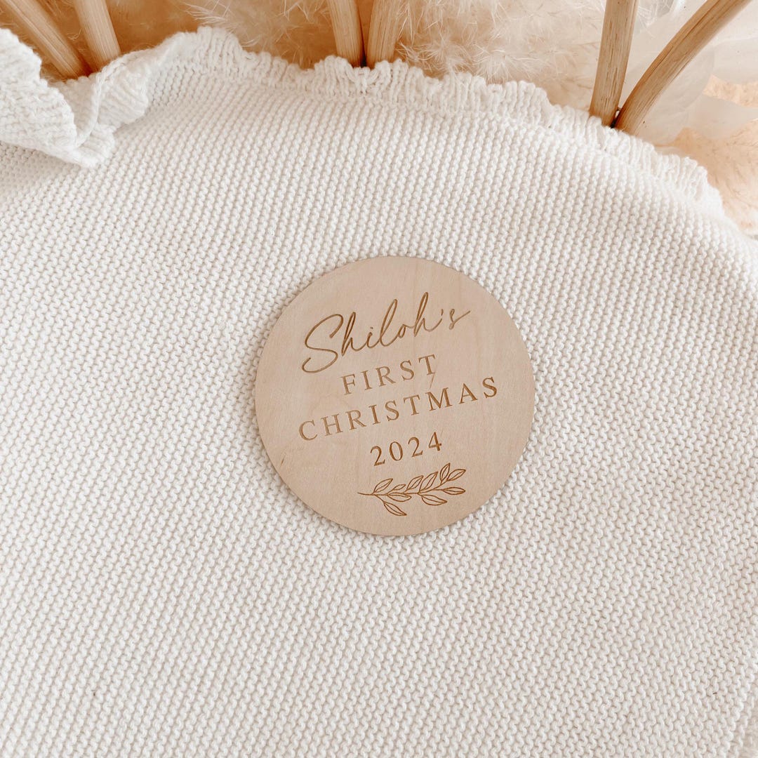 Personalised First Christmas 2024 Plaque Personalised Baby's First ...
