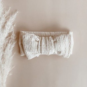 Pointelle Baby Topknot Baby Headband Cream, Ginger, White or Toffee - Etsy
