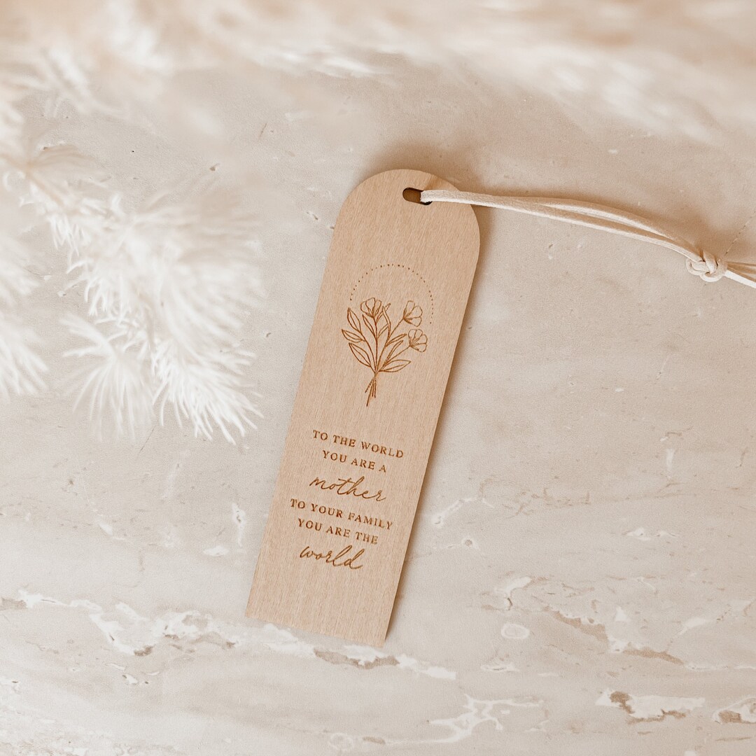 Mother's Day You Are My World Wooden Bookmark - Mothers Day - Gift for ...