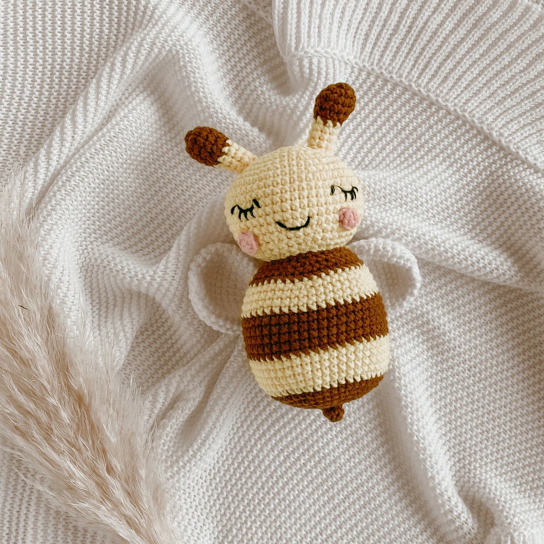Honey Bee Crochet Rattle Handmade Baby Gift Newborn Baby Toy - Etsy