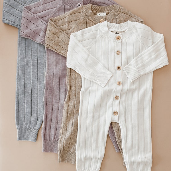 Ribbed Baby Romper - Etsy