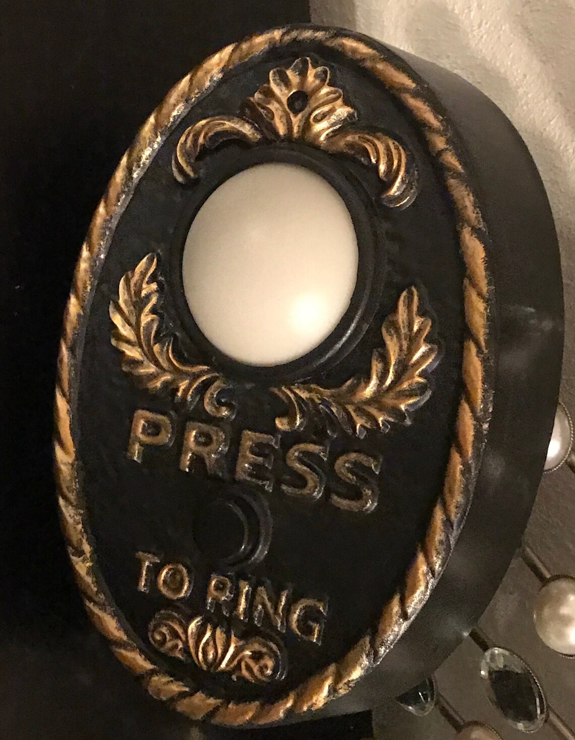 Creepy Halloween Door Bell Press the Button It Lights up and - Etsy