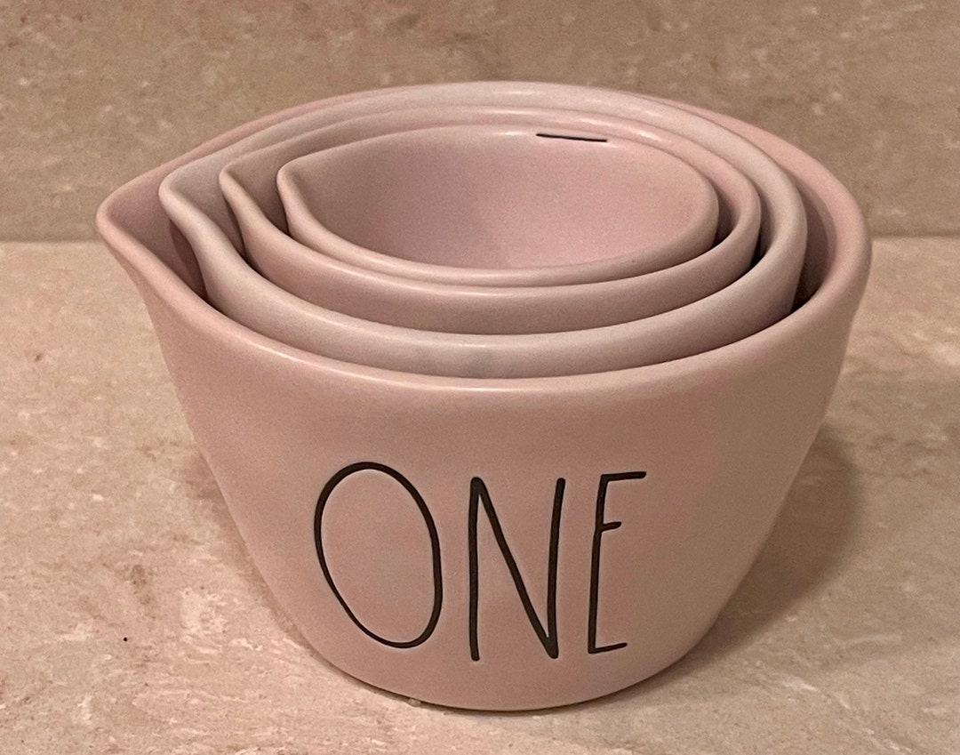 Rae Dunn Stone Measuring Cups, 4 Piece Nesting Cups, Light Tint of ...